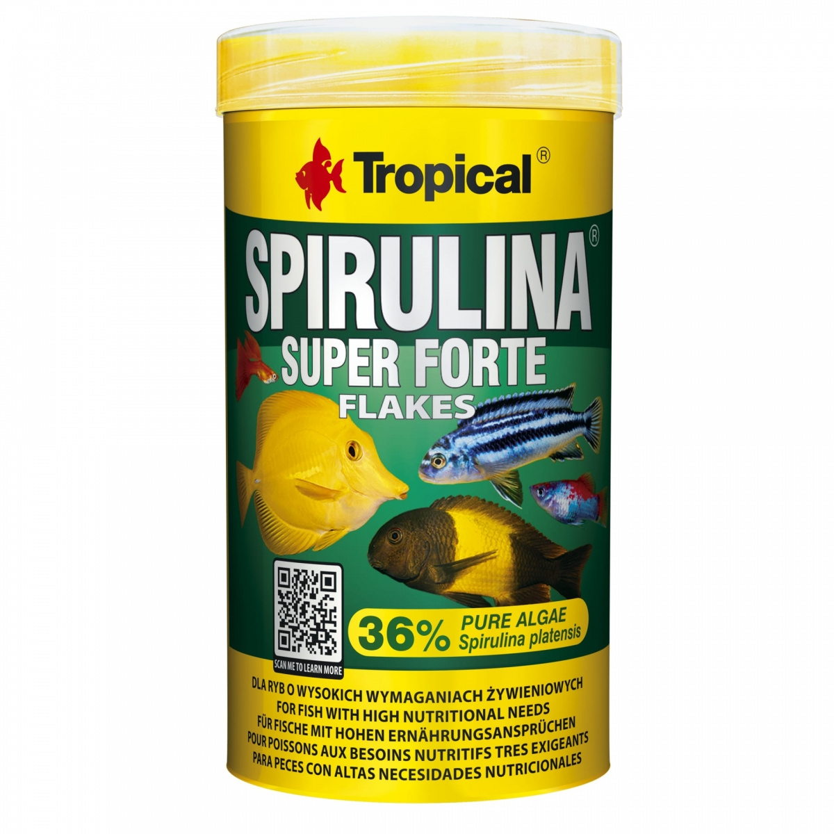 Tropical Spirulina Super Forte Flakes 36% pokarm płatkowy 50g/250ml | Akwarystyka \ Pokarm dla ...